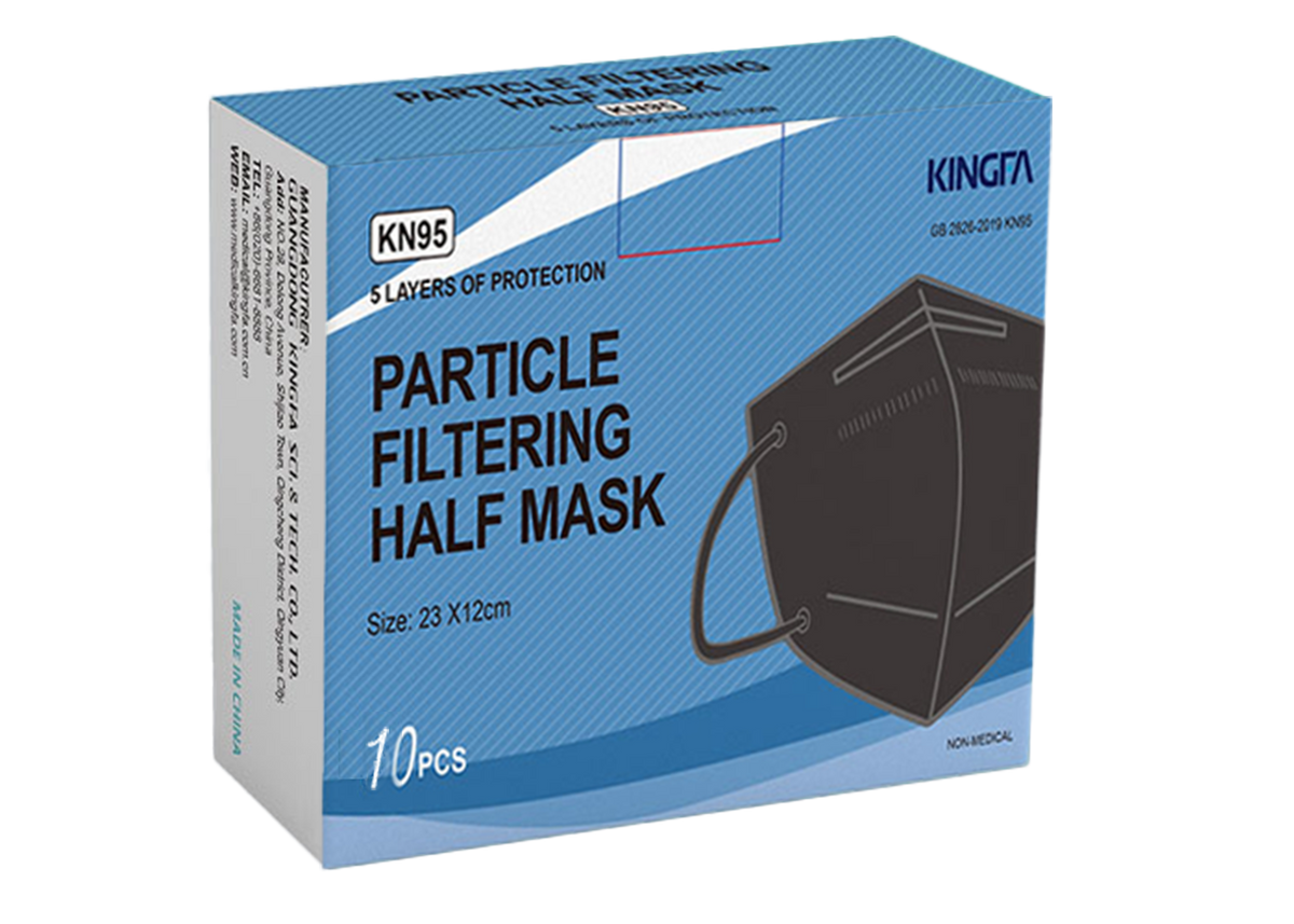 Kingfa Black Extra Large KN95 Face Masks – Planet Halo Health